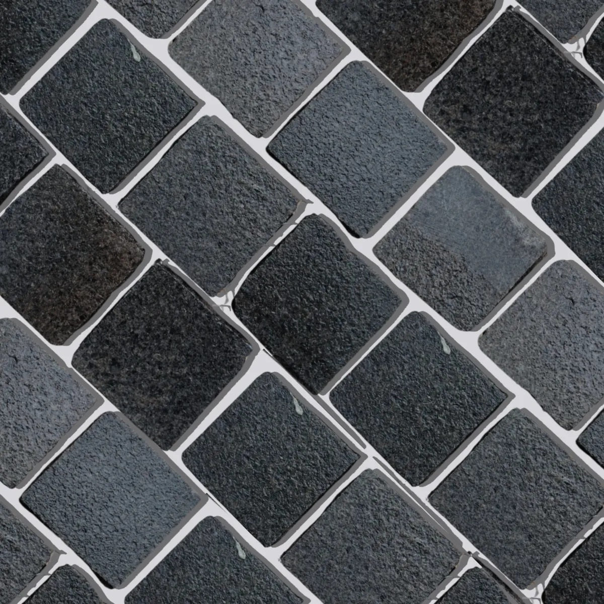 Buy Raven Black Granite Mesh Cobblestone Online | Stone Oasis – Stone Oasis